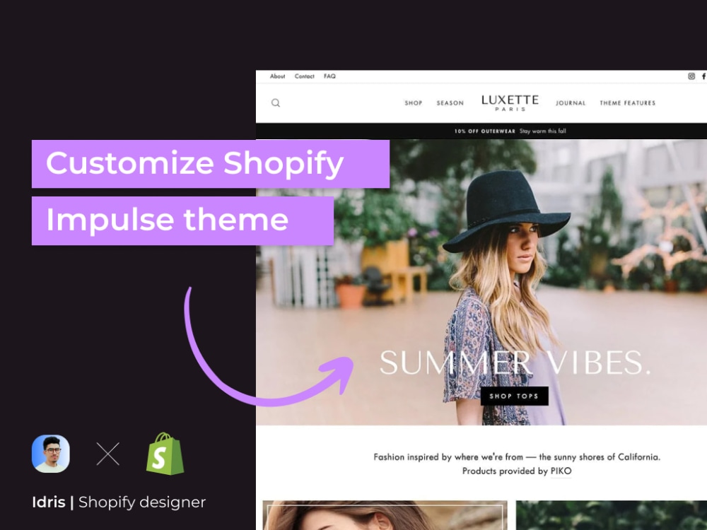 A customized Shopify Impulse theme | Upwork