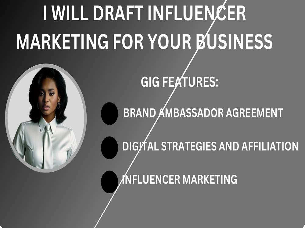 Draft influencer, social media, and contract marketing and sales ...