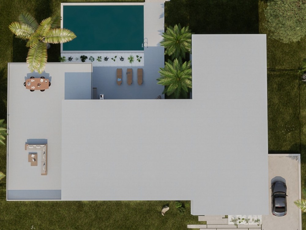 Modern House Design, Detailed 2D Plans, 3D Model and Realistic ...