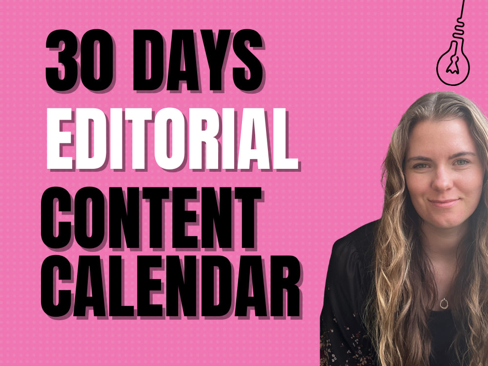 Professionally curated editorial content calendar | Upwork