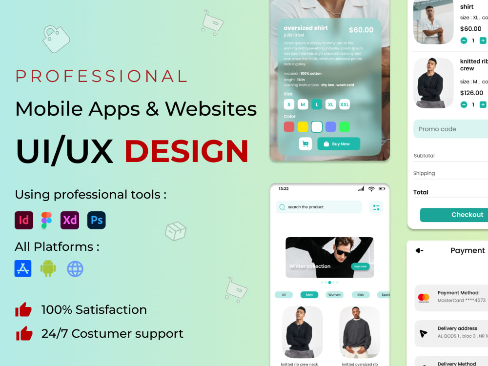A fantastic and professional mobile app & website UI/UX design | Upwork