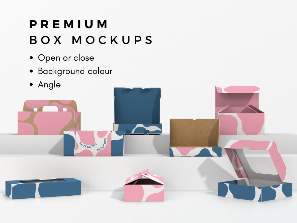 Realistic 3d mockup for your box packaging | Upwork