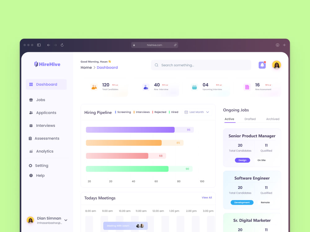 Design UI/UX friendly Intuitive & Scalable HR management WebApp with ...