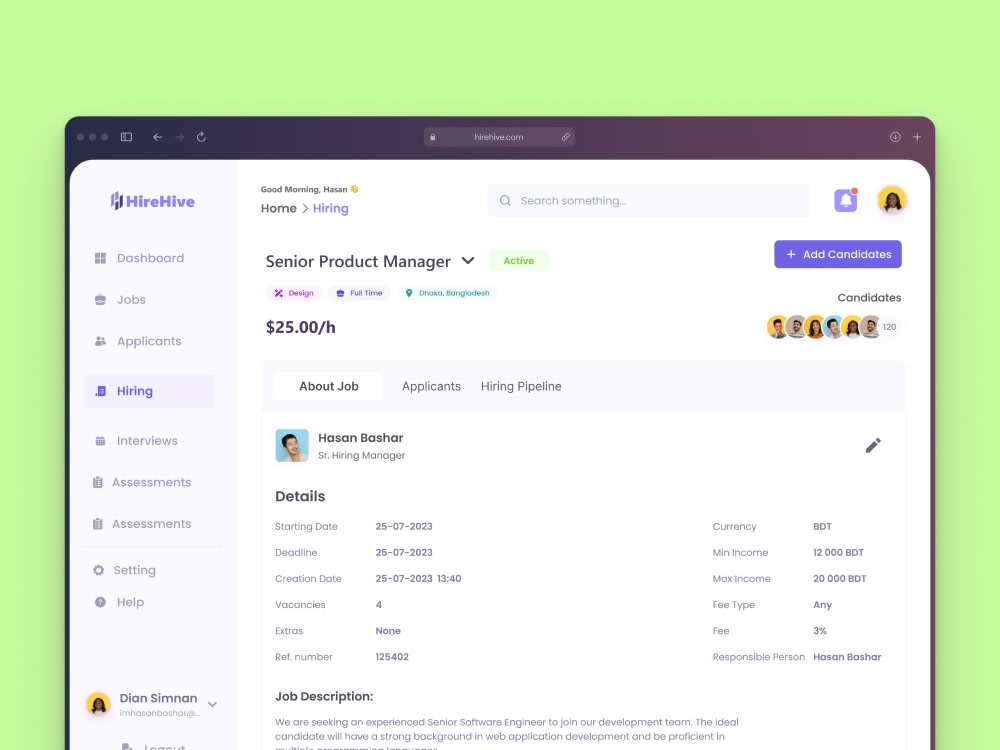 Design UI/UX friendly Intuitive & Scalable HR management WebApp with Figma | Upwork
