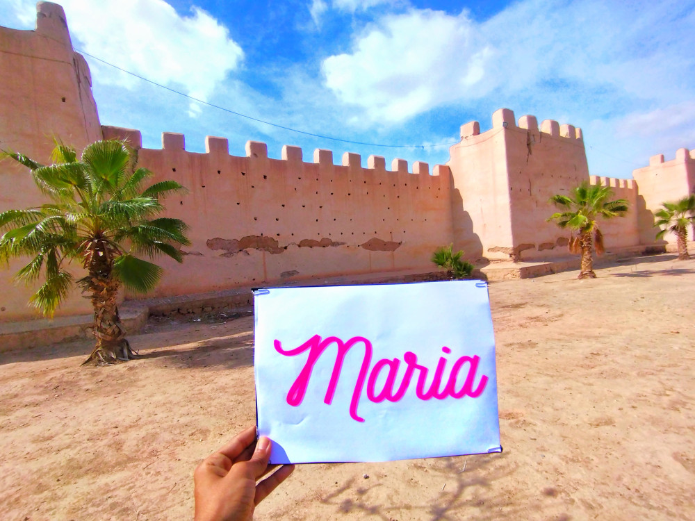 I will write your name in front of the wall in morocco | Upwork