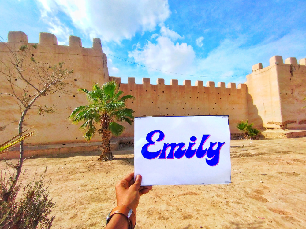 I will write your name in front of the wall in morocco | Upwork