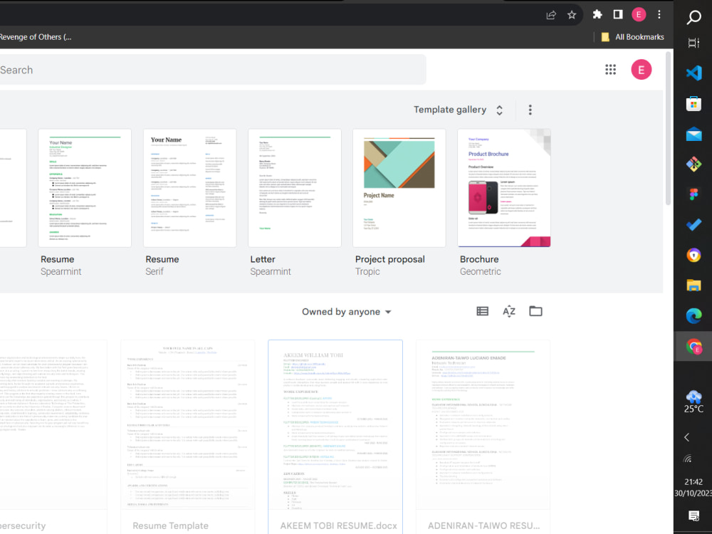 Typed project in Google doc and converts it into PDF format of MS word ...
