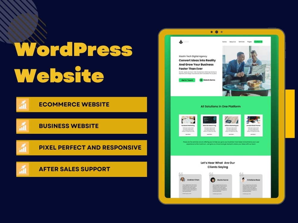 A modern and mobile-friendly WordPress website design | Upwork