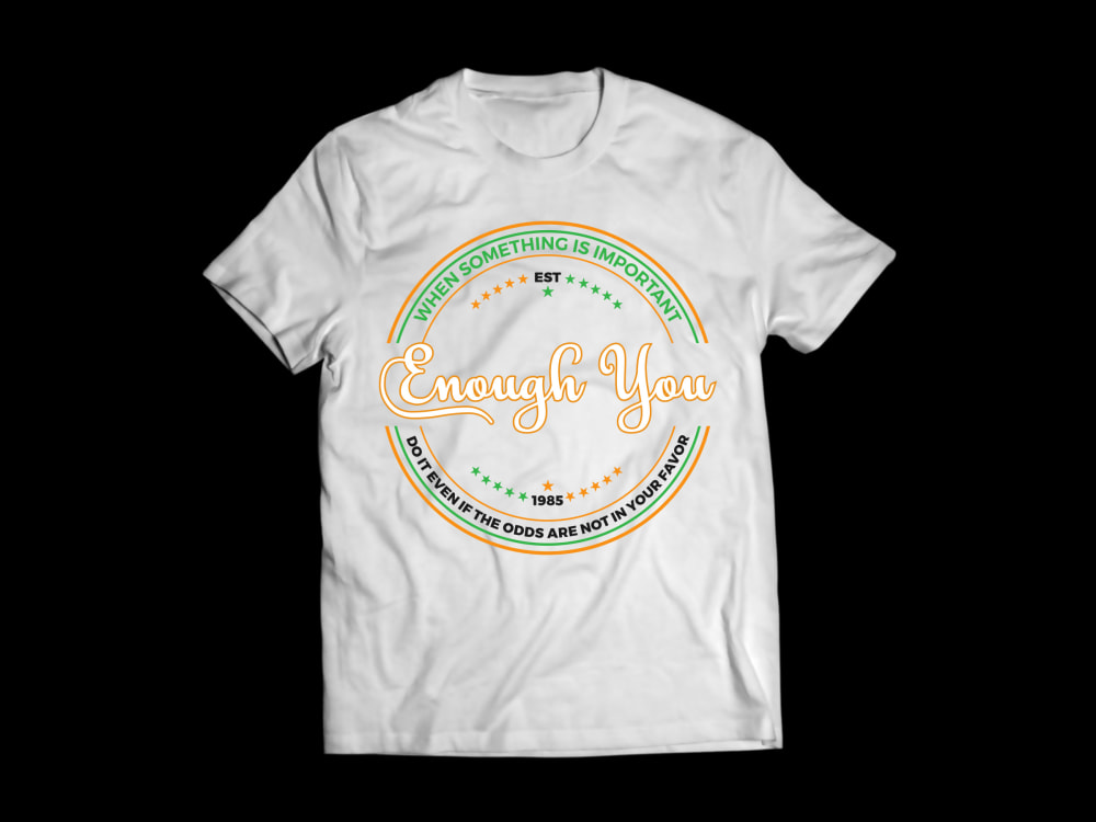 Custom typography outstanding tshirt design for merch or brand | Upwork