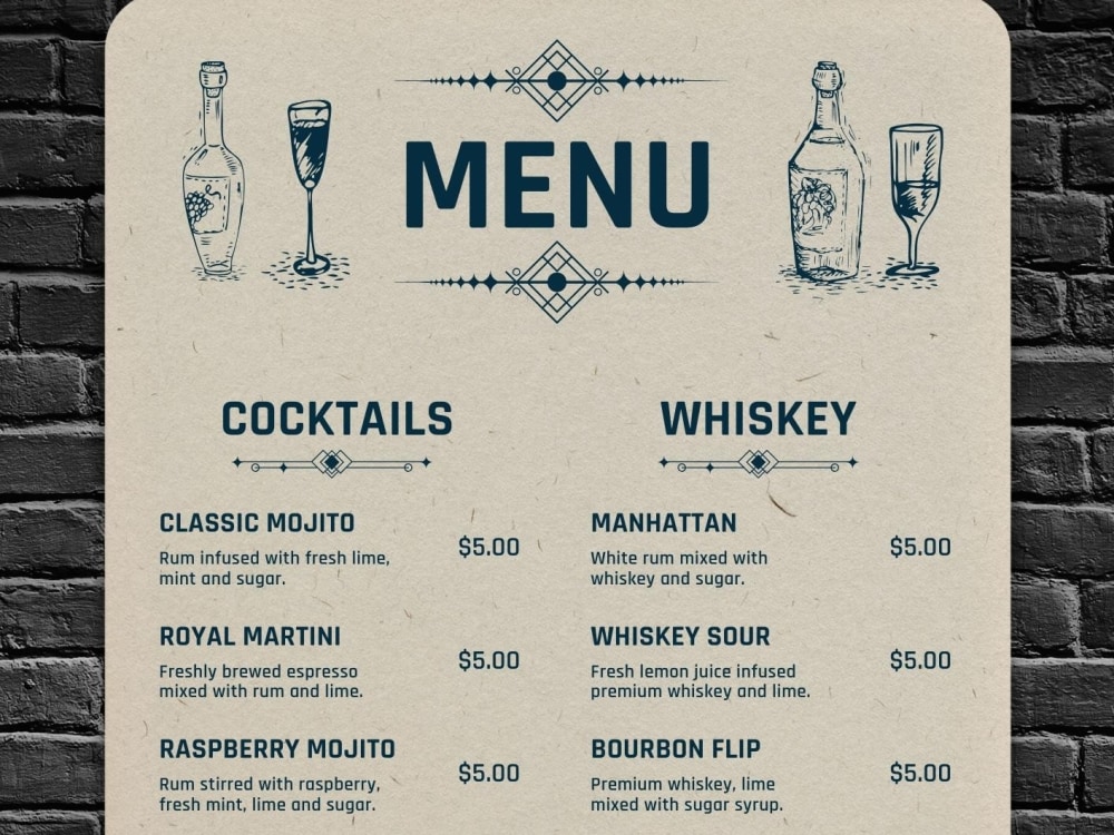 Custom Menu Card Design Services: Make Your Culinary Creations Shine ...