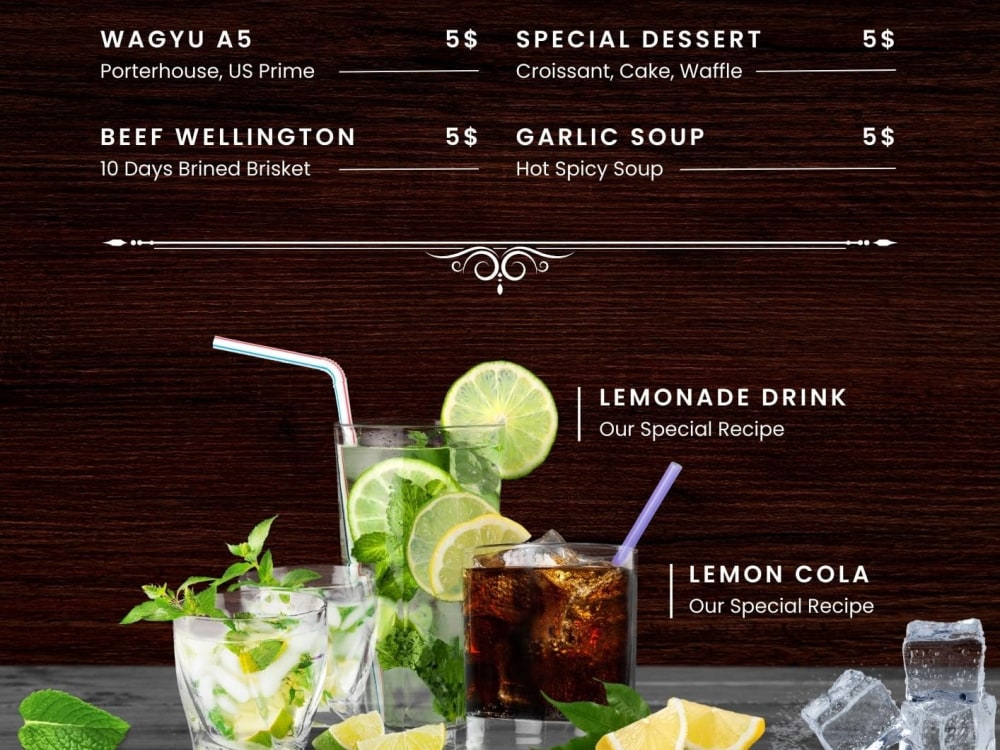 Custom Menu Card Design Services: Make Your Culinary Creations Shine ...