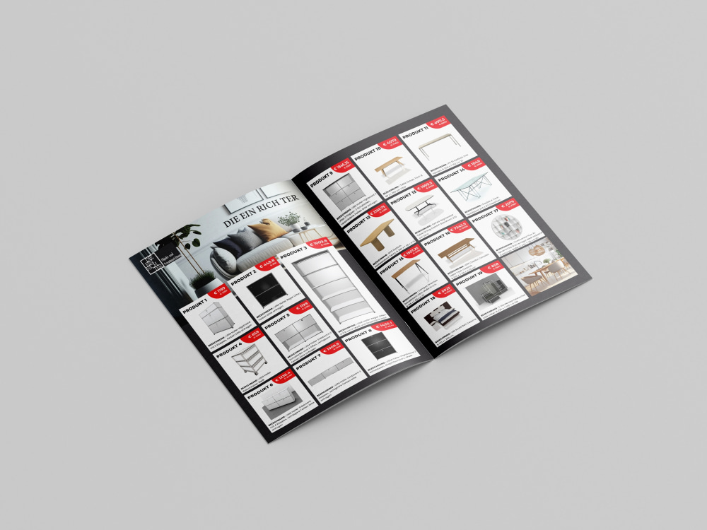 Print or digital product flyers, sale sheets, brochure, catalogue ...