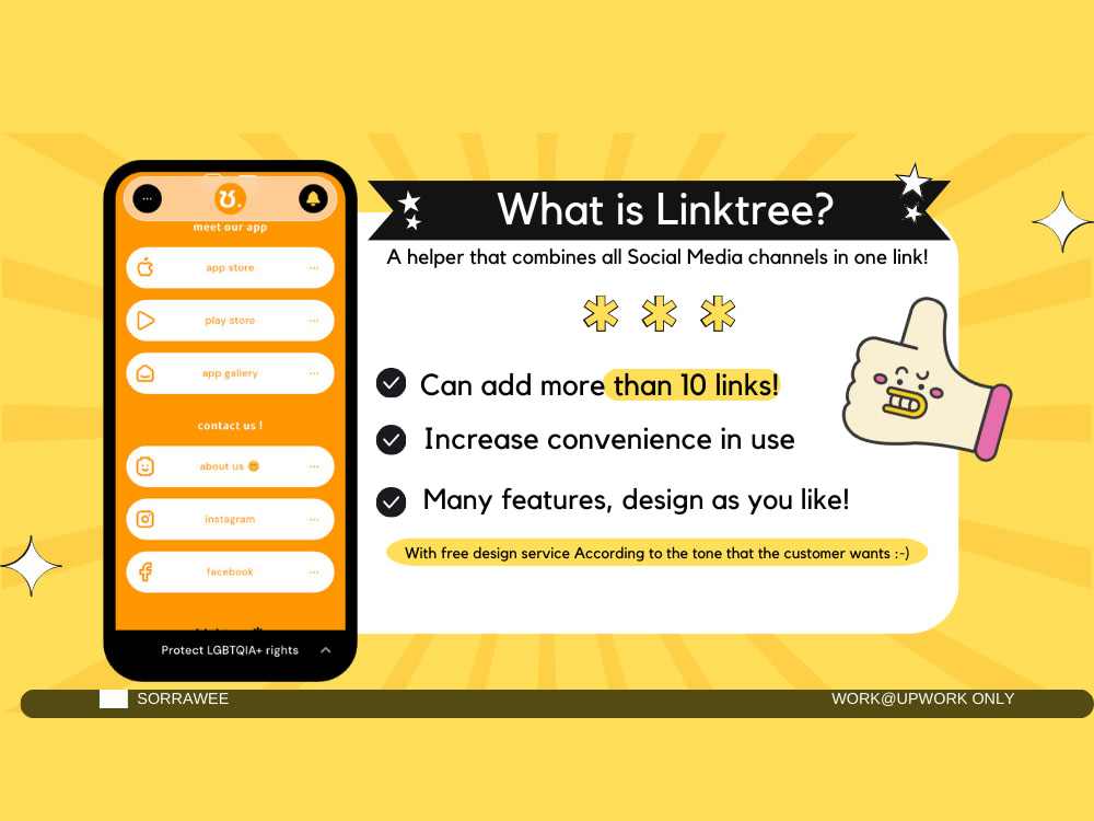 A professional Linktree with a fantastic design! for your business 🌺 | Upwork