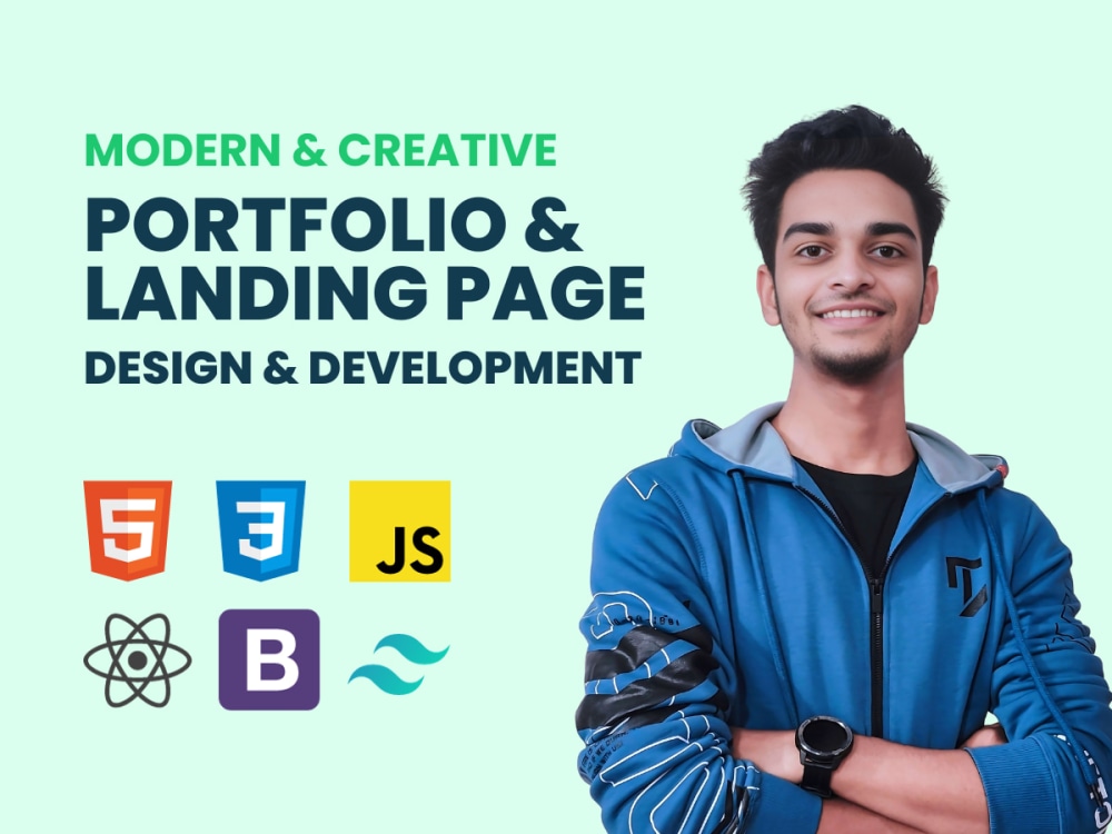 Landing page, html portfolio website, single page website development ...