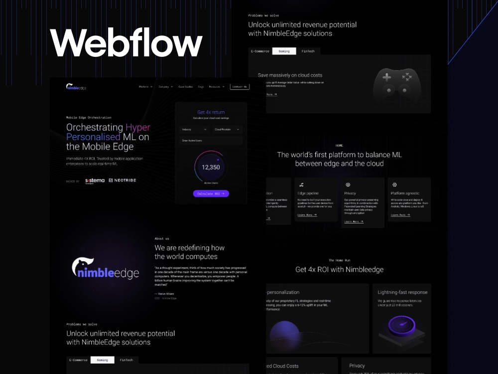 Modern Responsive Webflow website design and development | Figma to ...