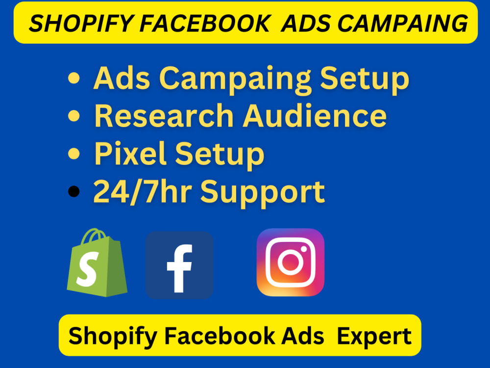Shopify Facebook Ads Campaign And Instagram Ads For High Conversation ...