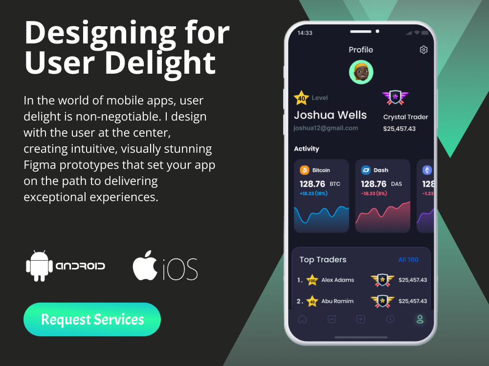 An exceptional Figma UI/UX Prototype design for a mobile app | Upwork