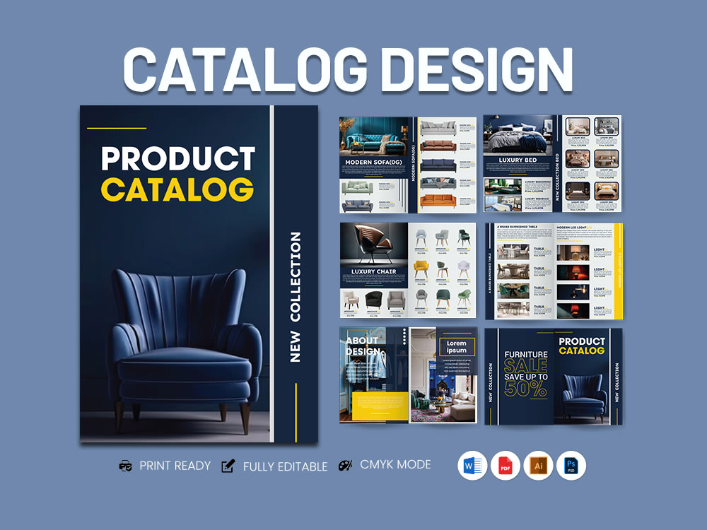 A design online or print product catalog, sell sheet, lookbook ...