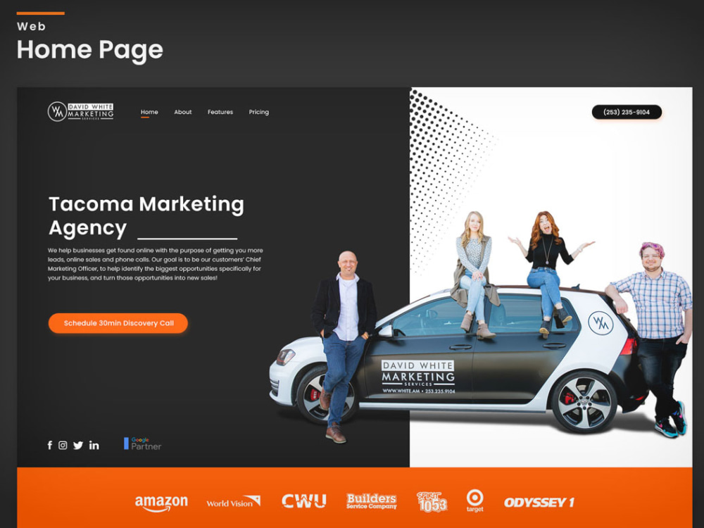 Fully customized landing page designed and developed in WordPress | Upwork