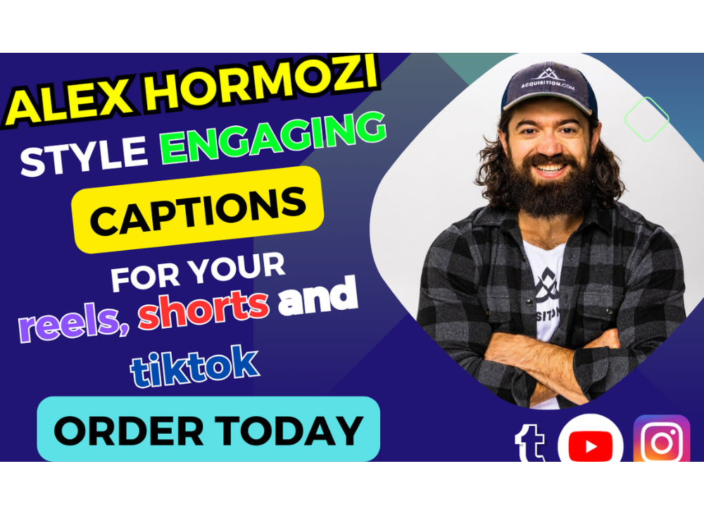 Edit instagram reels, youtube shorts and tiktok in alex hormozi style ...