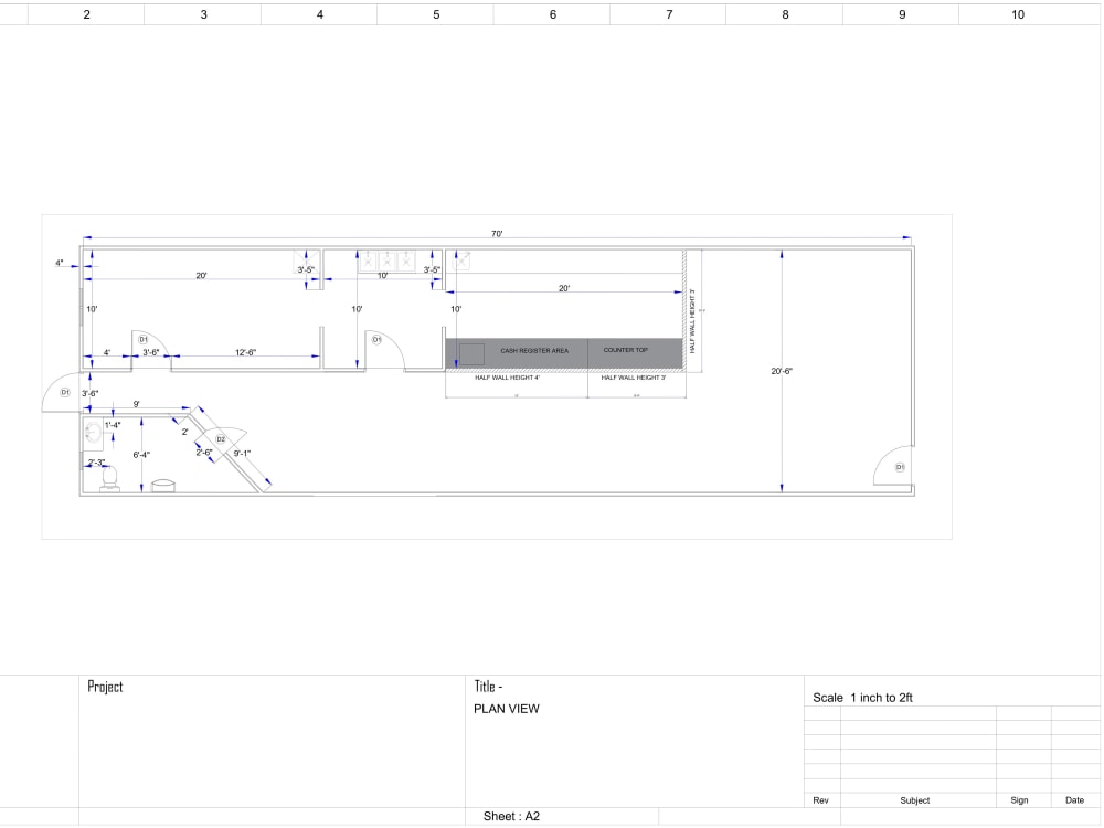 Shop Drawing Layout design | Upwork
