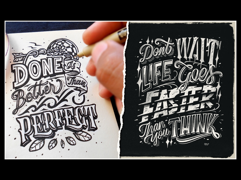 Hand lettering logotype wordmark and monogram design for your business ...