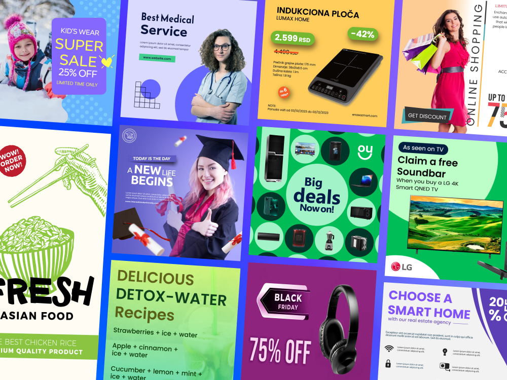 Meta facebook ads banners design, google, instagram engaging ads banner ...