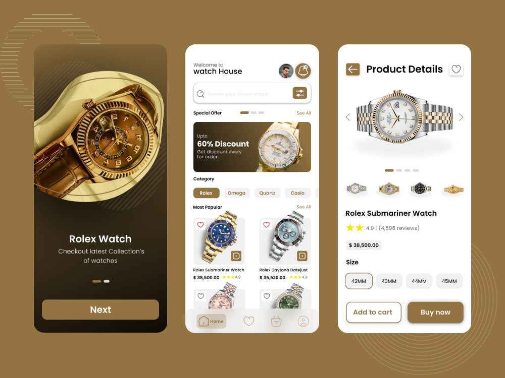 A design trendy and modern UI UX mobile app in Figma | Upwork