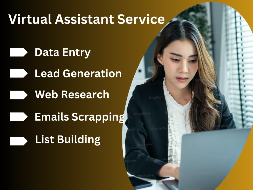 Virtual Assistant Services Data Entry Lead Generation Email scrapping | Upwork
