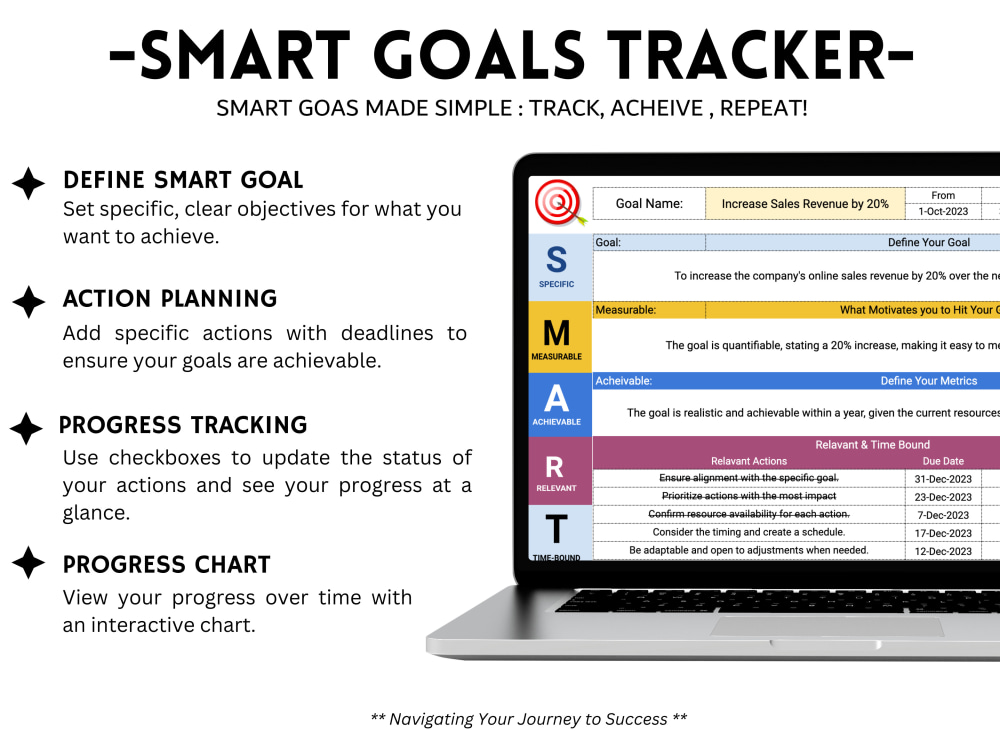 SMART Goal Planner - Google Spreadsheet Template | Upwork