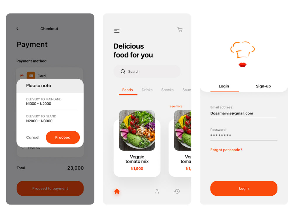 A Food App UI Kit in Figma | Upwork