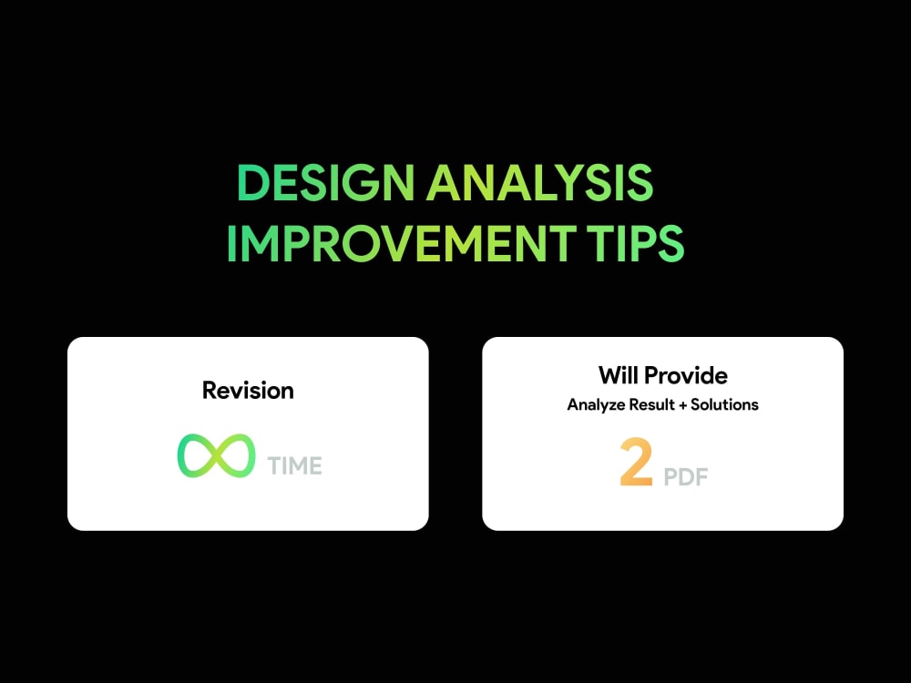 Analyze design and provide a possible design solution | Upwork