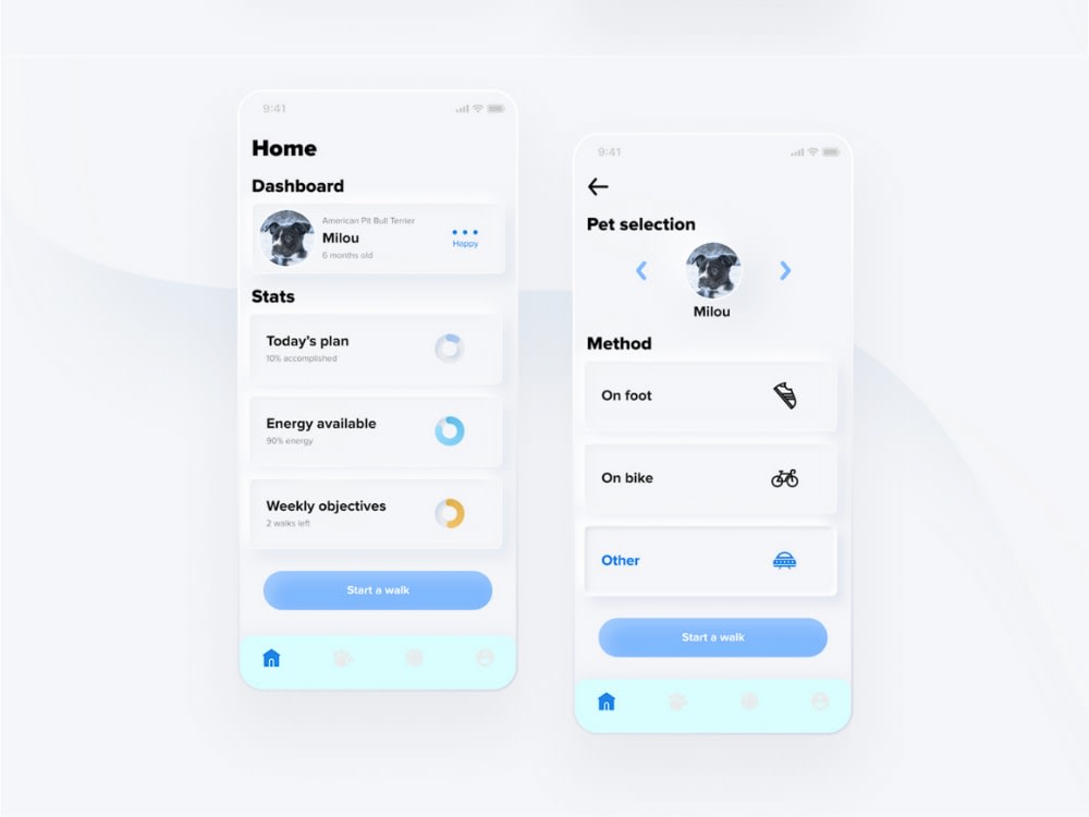 A Pet Walk App UI Kit in Figma | Upwork
