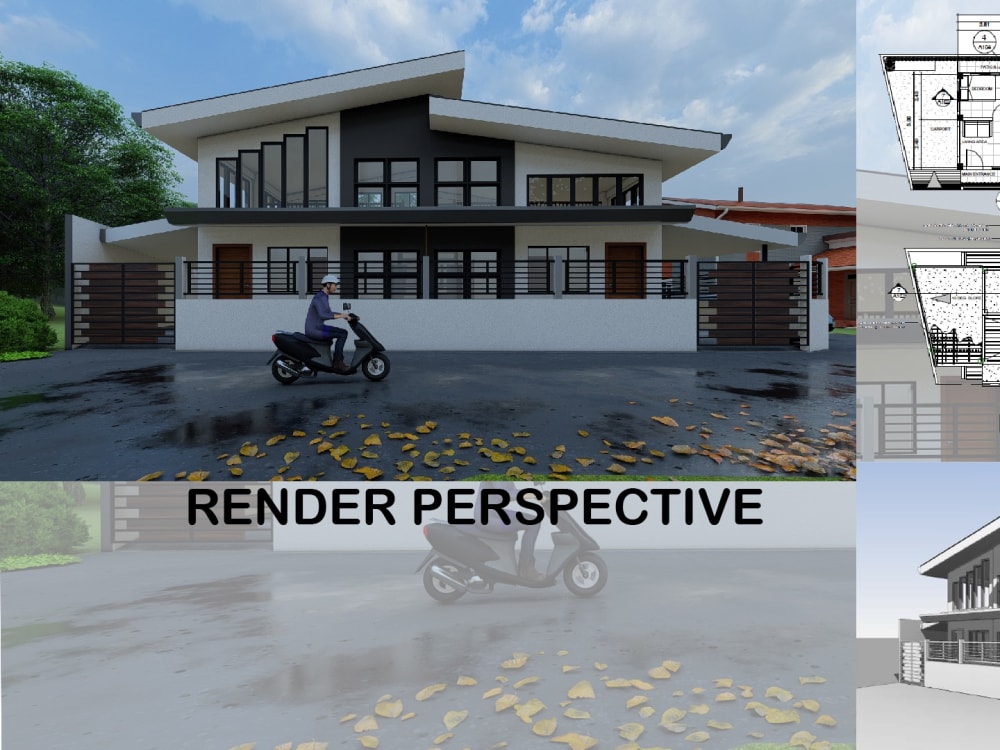 A Unique and Detail 3D Model and 3D render of a Residential Building ...