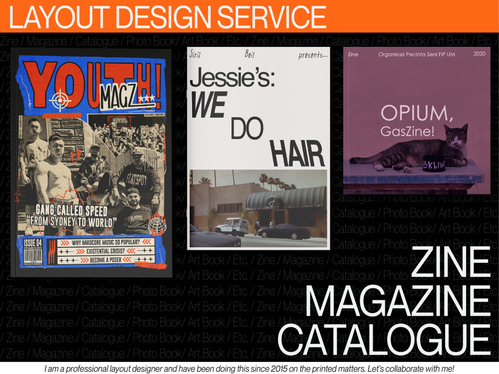 A unique layout for zine, magazine, catalog, photo book, etc | Upwork