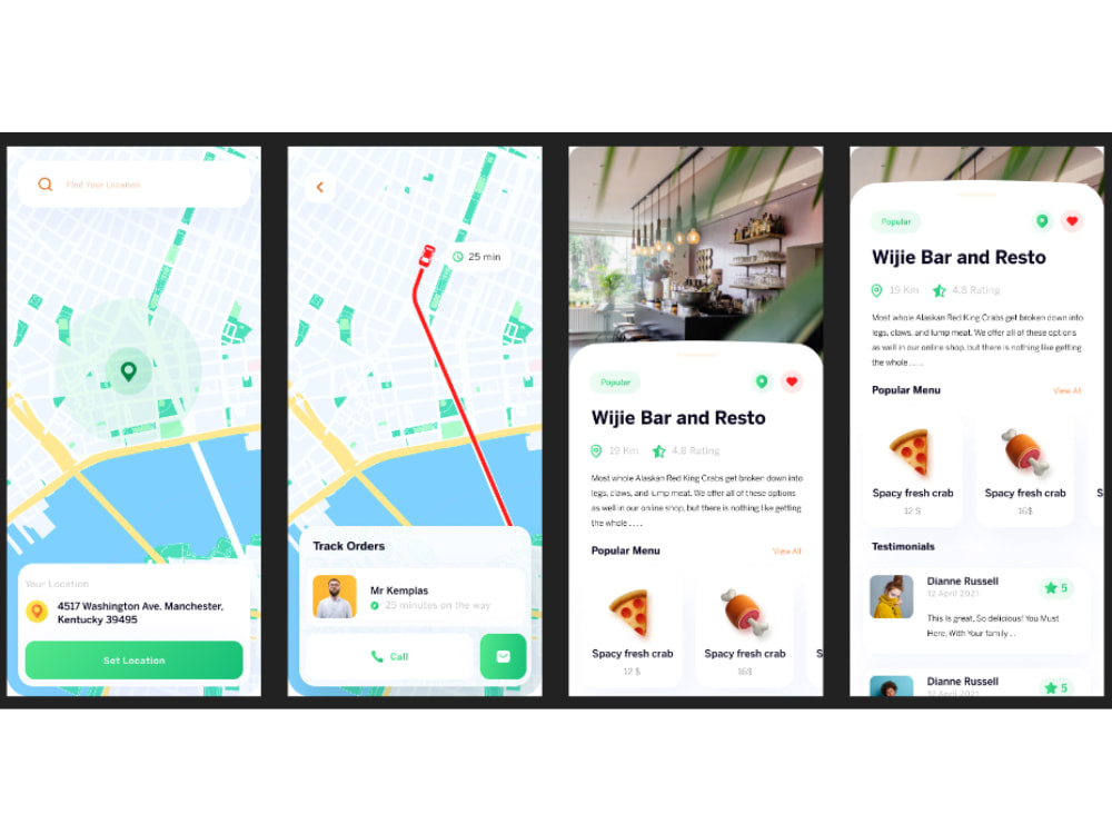 Food Delivery UI kit in Figma (Light Mode) | Upwork