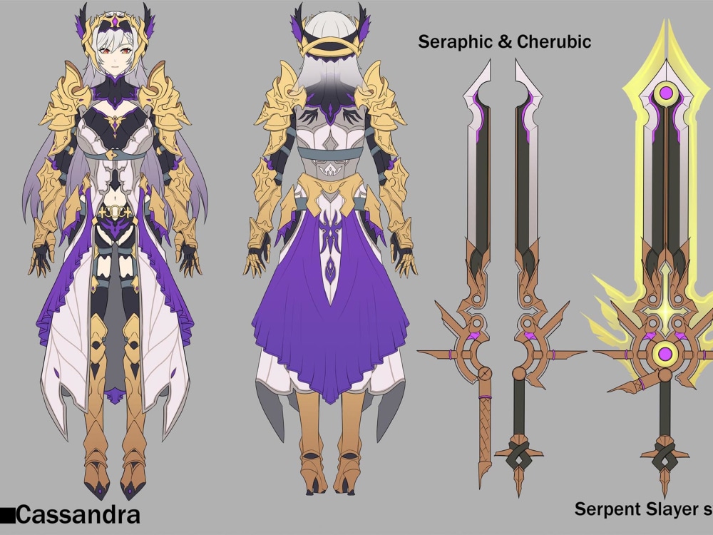 Anime/Manga/JRPG style character sheet and character/monster design ...