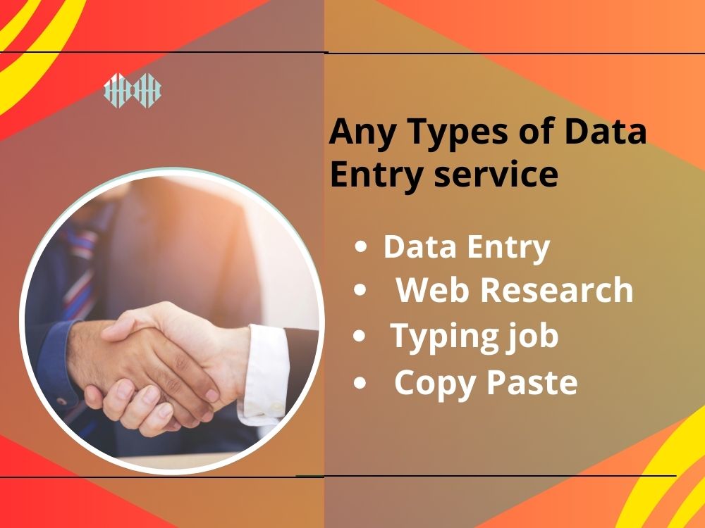 Any types of data entry, Web Research, Typing, and Copy Paste, | Upwork