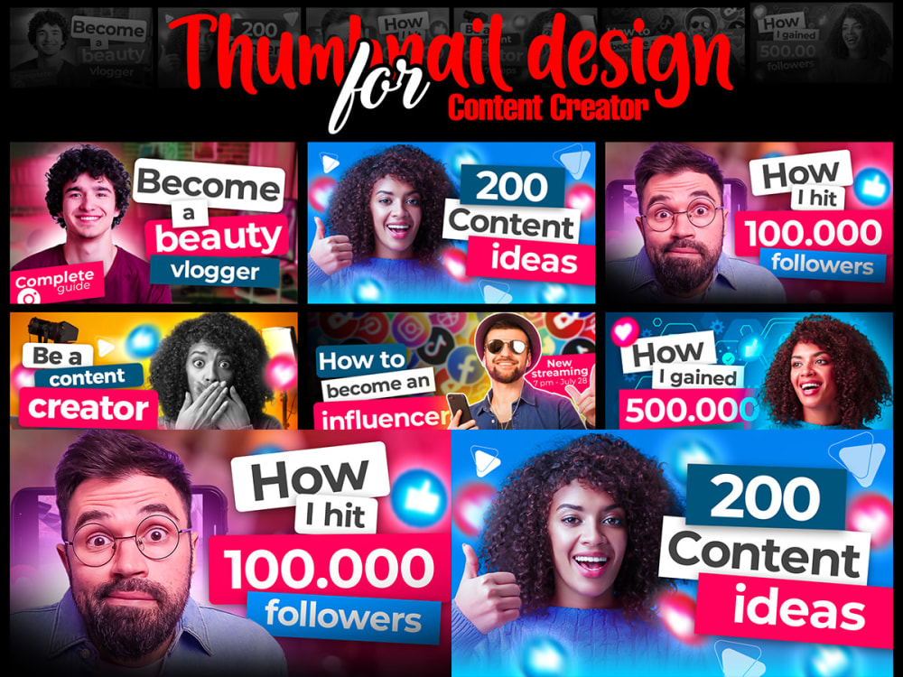 Custom YouTube Thumbnail Design | Upwork