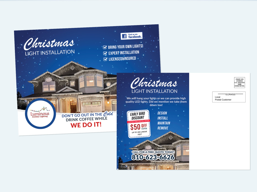 I will design a promotional postcard and direct mail eddm in 24 hours ...