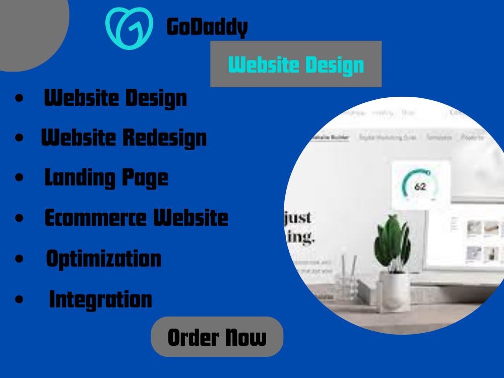 A Responsive GoDaddy website design, GoDaddy website redesign, Landing Page | Upwork