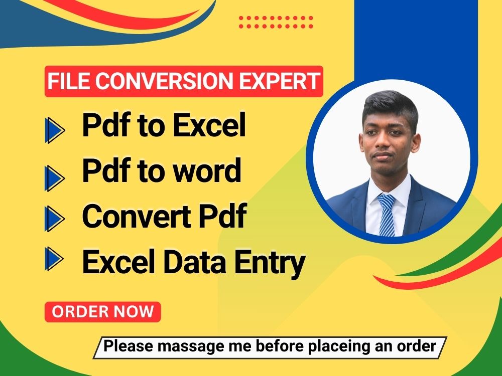 Image/pdf/Screenshot non-editable file Convert word/Excel within 24 hr | Upwork