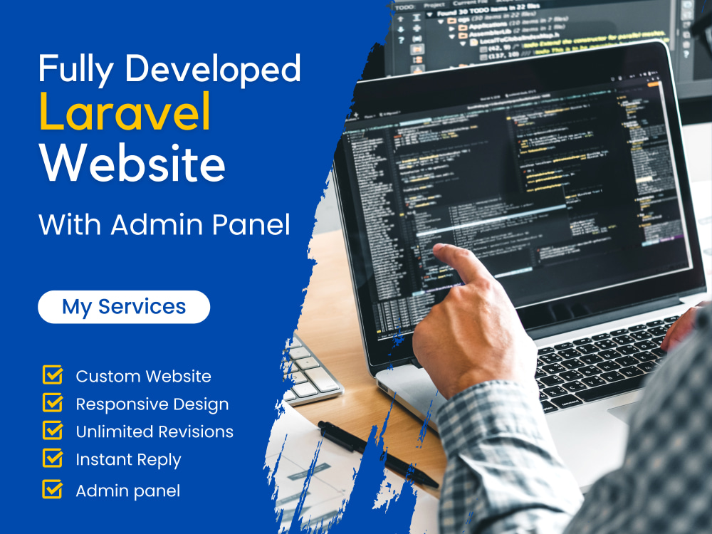 Fully developed website in Laravel framework with Admin Panel | Upwork