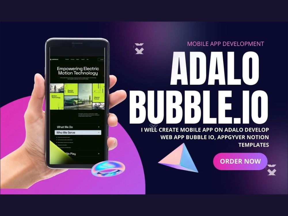 Adalo app bubble io developed web app | Upwork