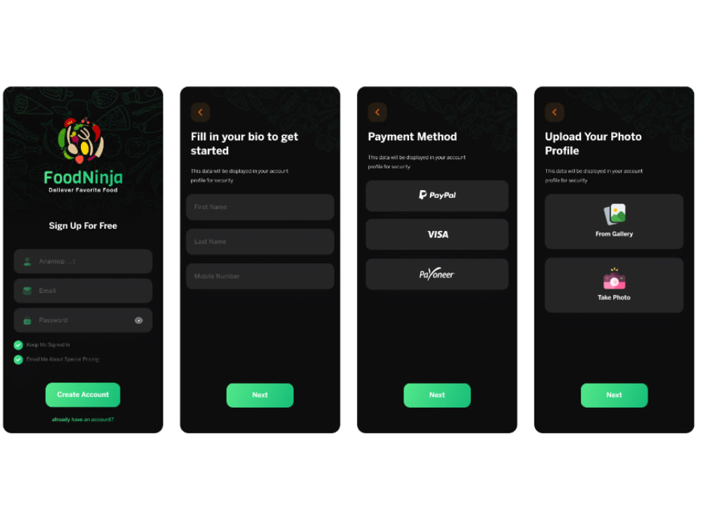 Food Delivery UI kit for Figma (80+ screens) | Upwork