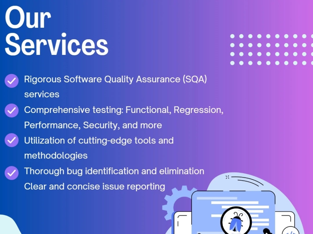 Sqa facilities for your applications | Upwork