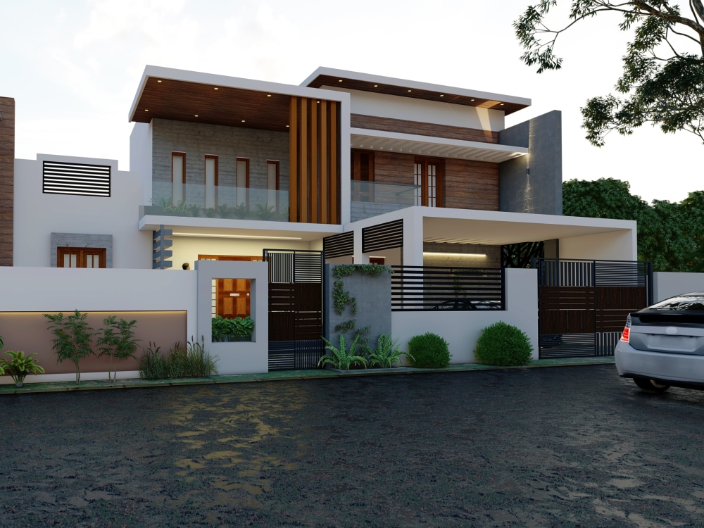 A photo realistic render of a Commerical/Residential building as per ...