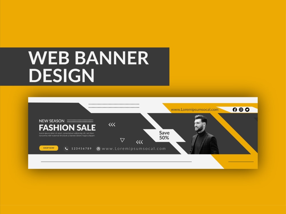 Attractive and minimal web banner | Upwork