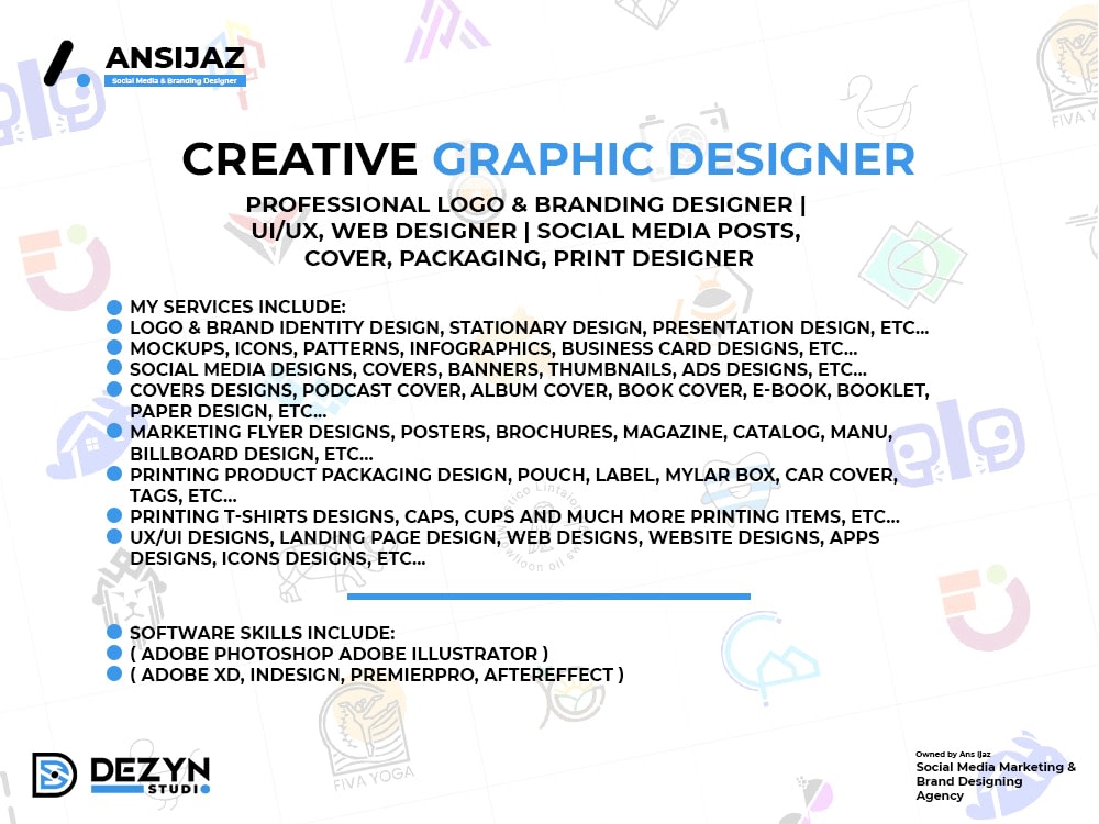 A Professional Creative Graphic Designer for custom design work ...