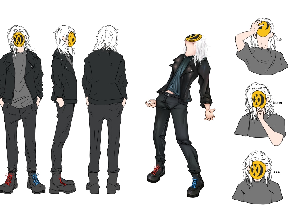 Character design and turnaround reference sheet | Upwork